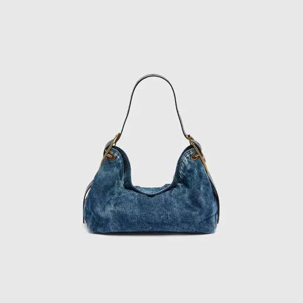 DIESEL® D-line Denim Shoulder Bag - Blue
