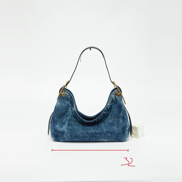 DIESEL® D-line Denim Shoulder Bag - Blue