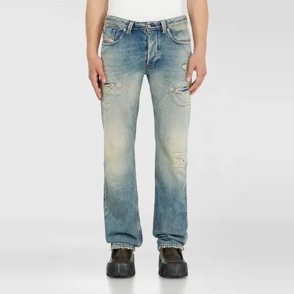 DIESEL® Larkee 1985 Regular Fit Low Waist Jeans With Button Fly - Blue
