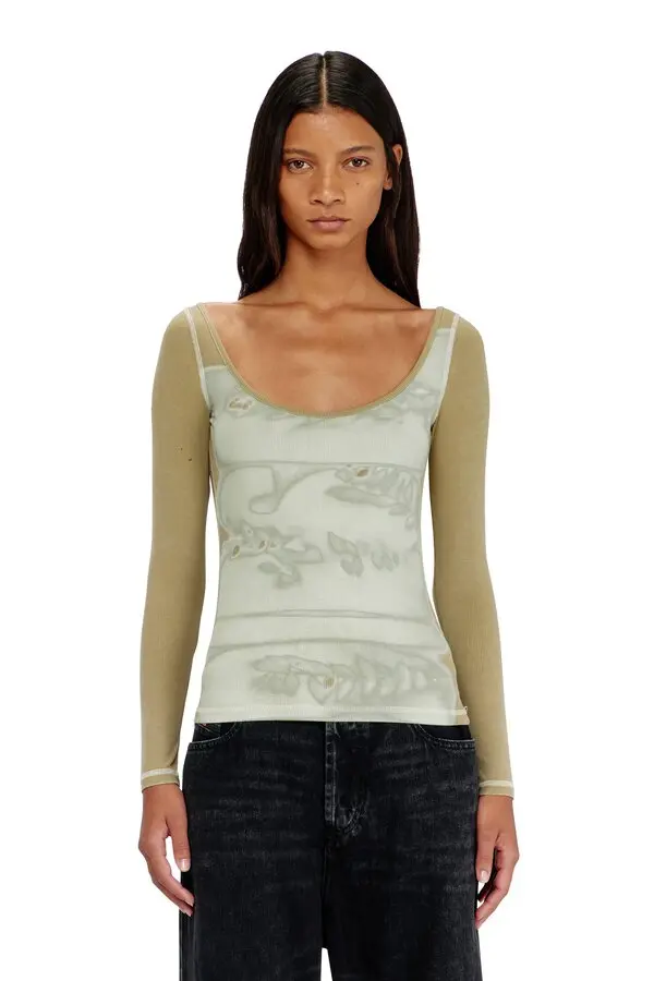 DIESEL® Slim Fit Top With Digital Print - Multicolor