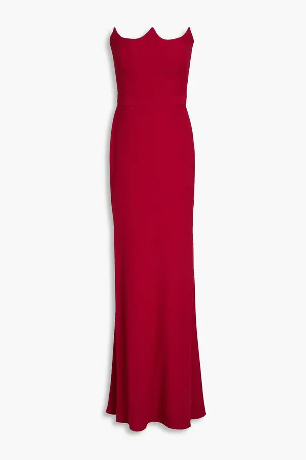 Alexander McQueen Strapless Crepe Gown