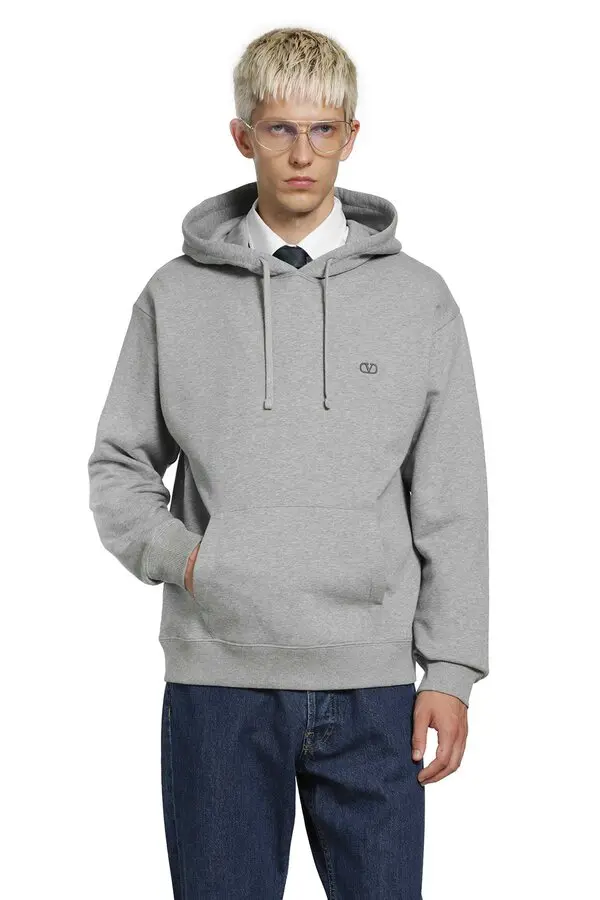 Valentino Garavani Vlogo Hoodie - Grey