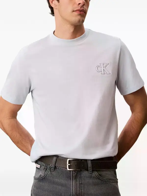 Calvin Klein Logo-embossed Crew-neck T-shirt