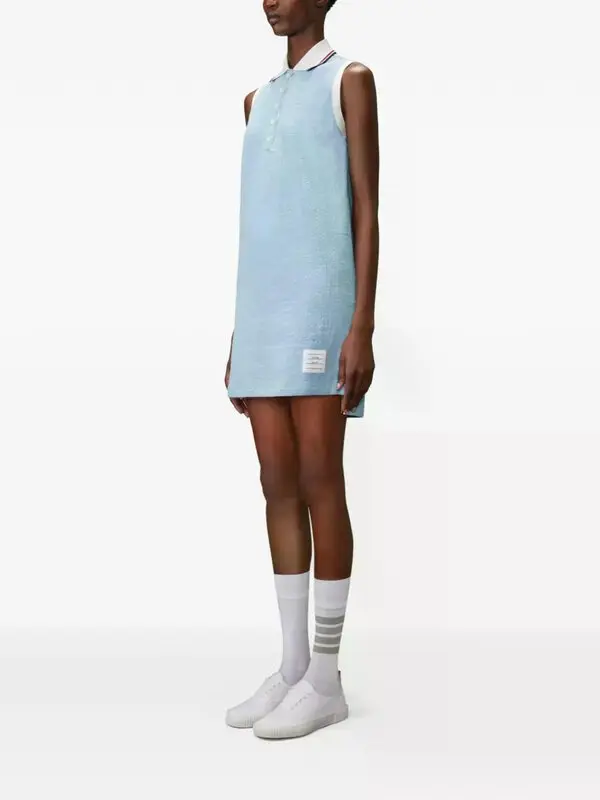 Thom Browne Sleeveless Polo Mini Dress