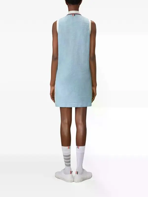 Thom Browne Sleeveless Polo Mini Dress