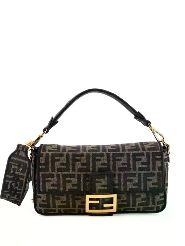 Fendi Baguette Nm Bag Zucca Canvas Medium Shoulder Bag