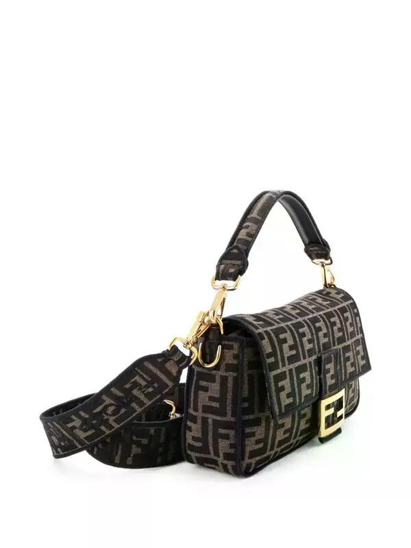 Fendi Baguette Nm Bag Zucca Canvas Medium Shoulder Bag