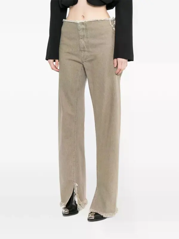 LITKOVSKA Frayed Split-hem Jeans