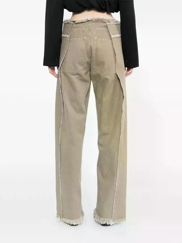LITKOVSKA Frayed Split-hem Jeans