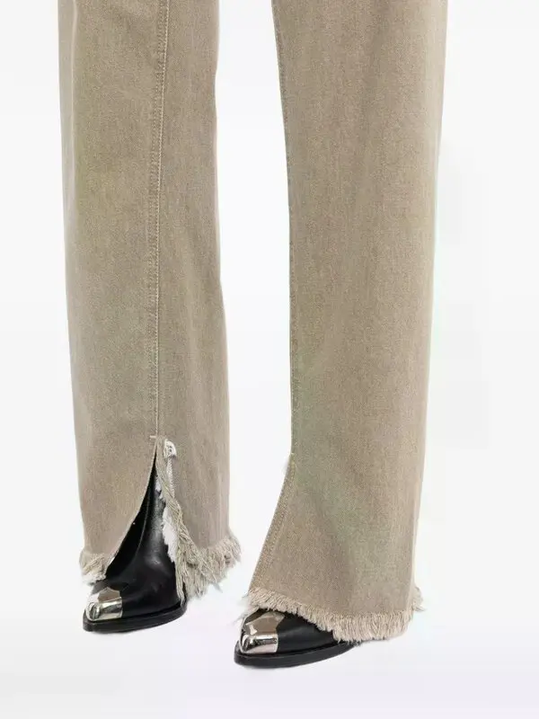 LITKOVSKA Frayed Split-hem Jeans