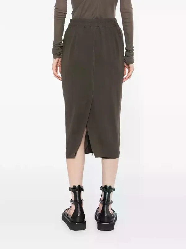 Rick Owens Pillar Midi Skirt - Brown