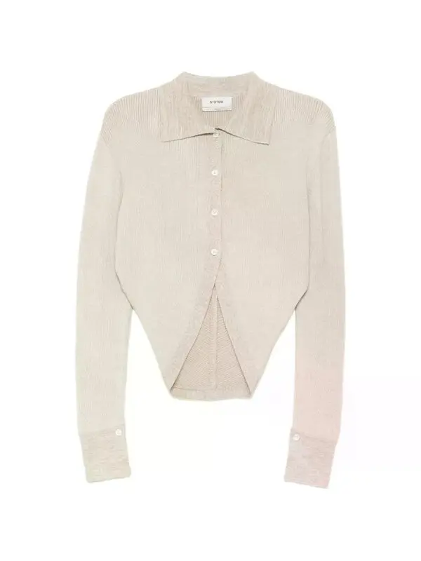 SYSTEM Curved Hem Cardigan