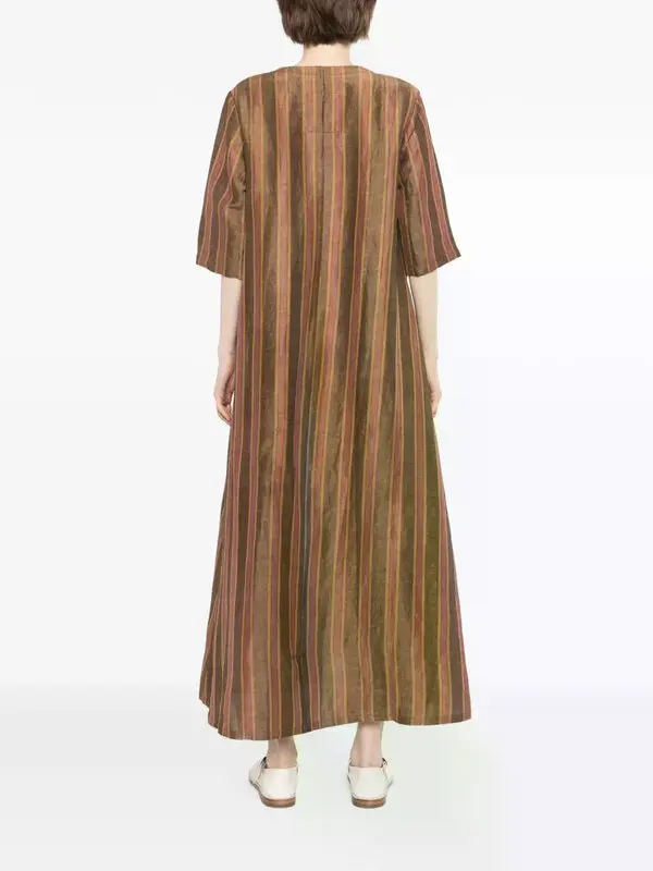 UMA WANG Striped V-neck Dress