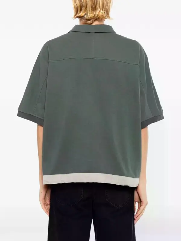 SYSTEM Colour-block Polo Shirt