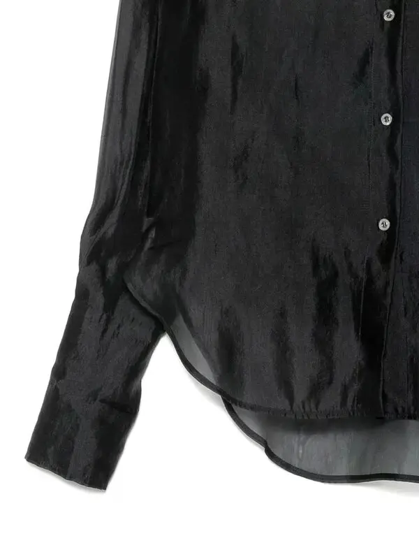 SYSTEM Sheer Scarf-tie Shirt