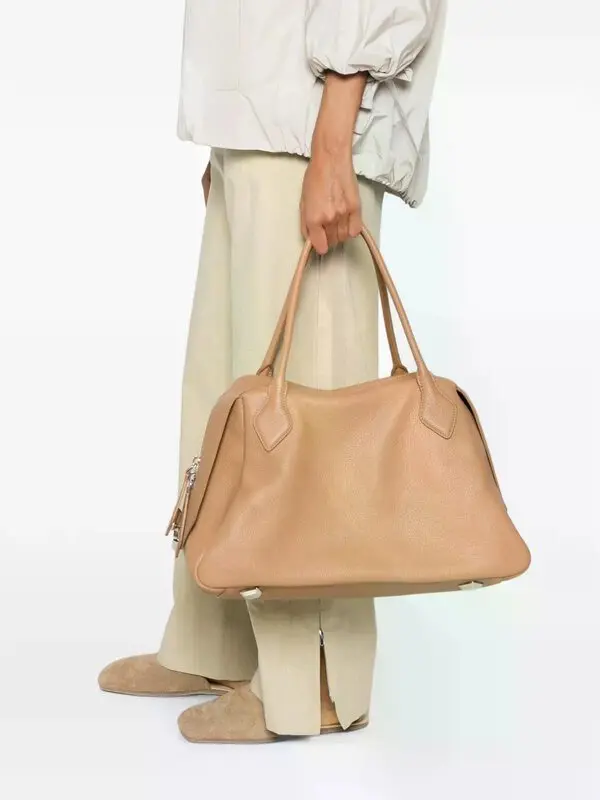 MINOBOSSI Abigail Large Pebbled Leather Tote Bag