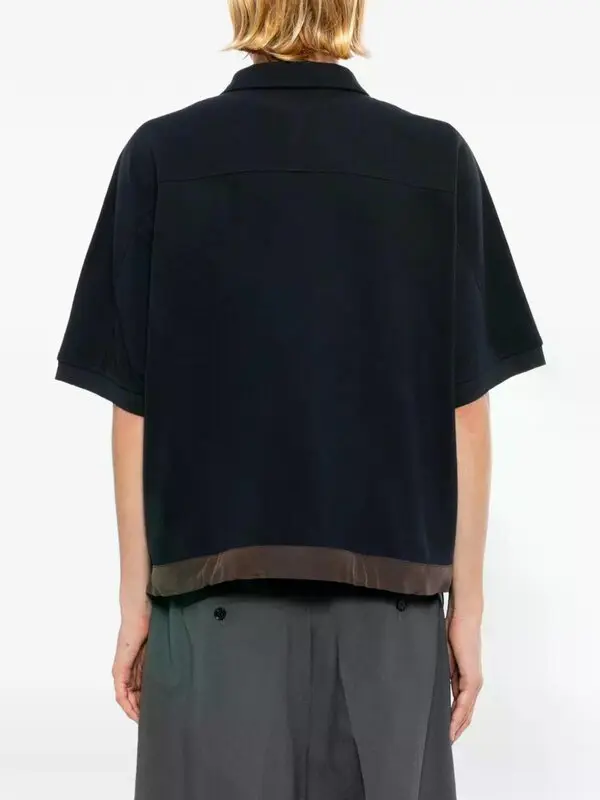 SYSTEM Colour-block Polo Shirt