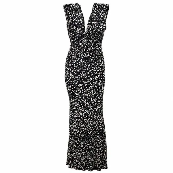 CHIARELLA Black / White Rugido Dress- Black & White Print - Black/white