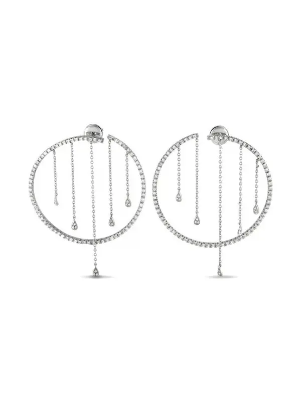 PIERO MILANO 18k White Gold Diamond Earrings - Silver