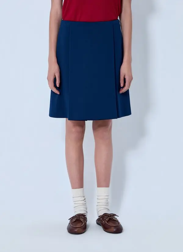 Miu Miu Technical Jersey Mini Skirt - Blue
