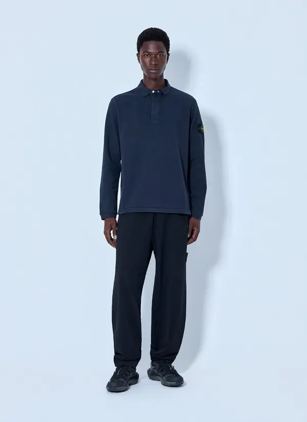 Stone Island Long Sleeve Polo Shirt - Blue