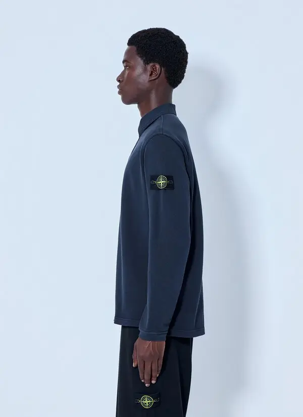 Stone Island Long Sleeve Polo Shirt - Blue