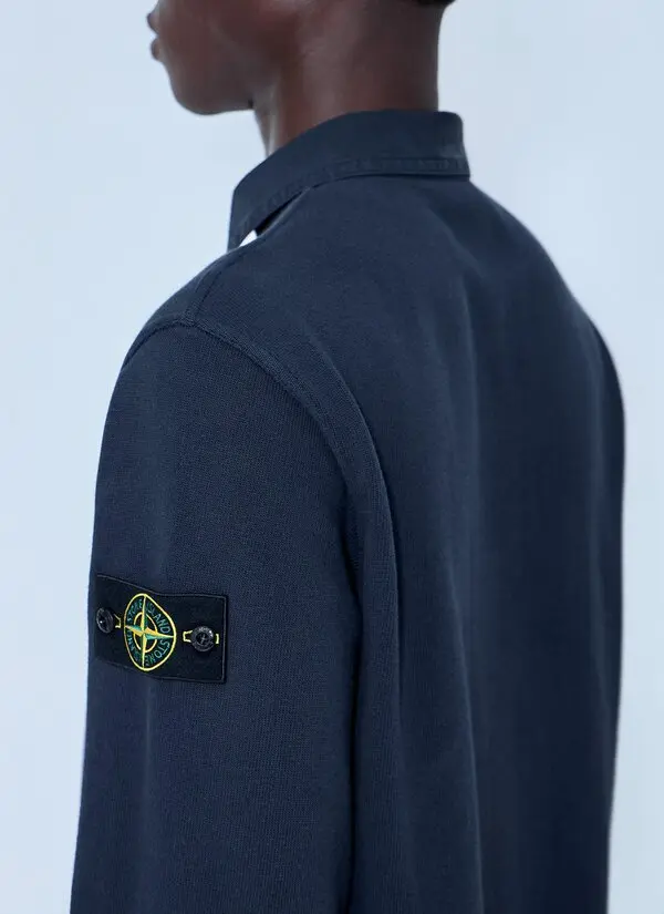 Stone Island Long Sleeve Polo Shirt - Blue