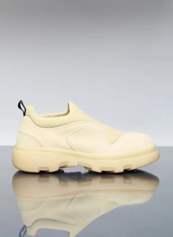 Burberry Suede Foam Sneakers - Yellow