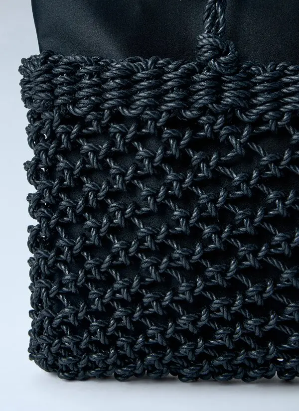 JIL SANDER Woven Tote Bag With Braided Handle