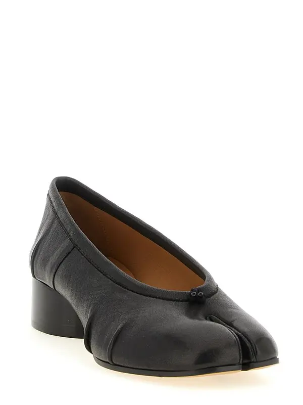 MAISON MARGIELA Tabi Ballet Flats In Grained Leather