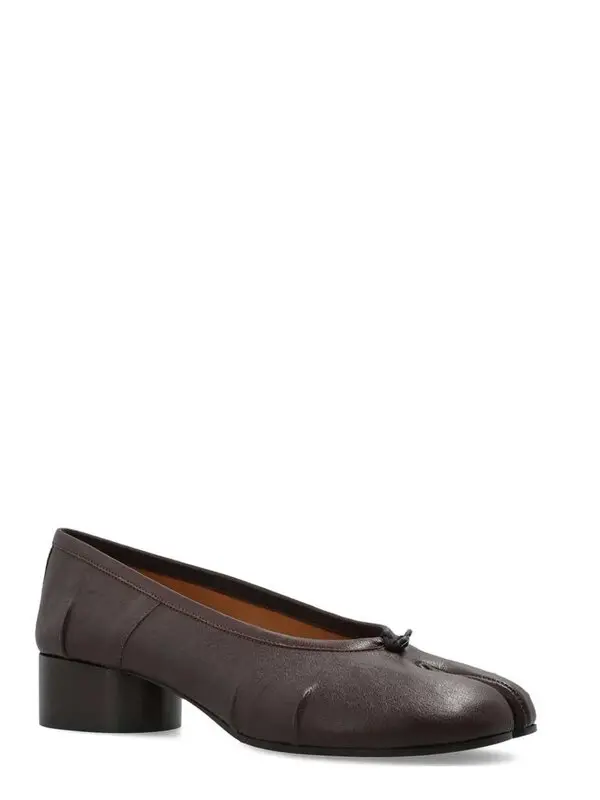 MAISON MARGIELA Tabi Ballet Flats In Grained Leather