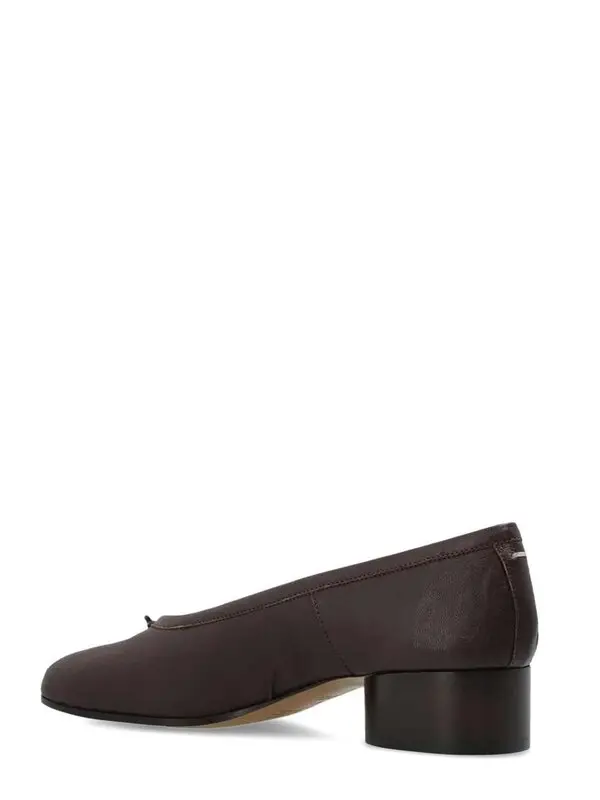 MAISON MARGIELA Tabi Ballet Flats In Grained Leather