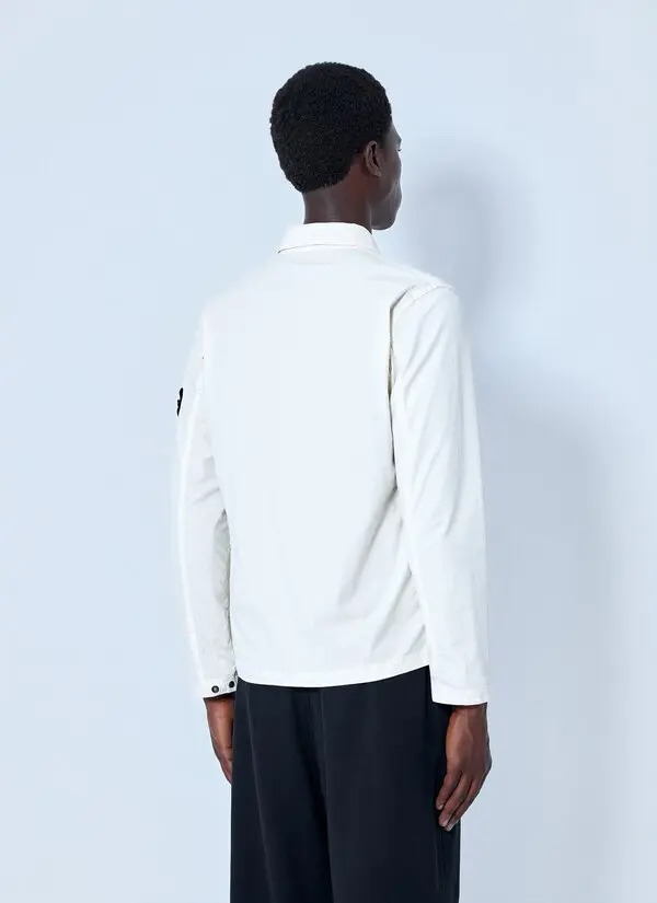 Stone Island Zip-front Overshirt With Flap Pockets