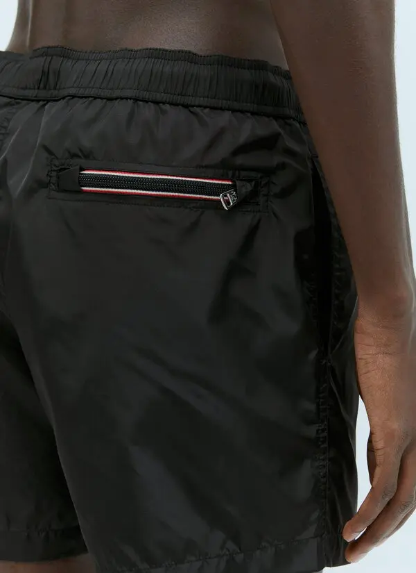 Moncler Logo Patch Swim Shorts