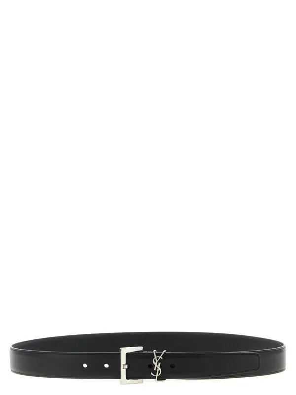 Saint Laurent Monogram Belt - Black