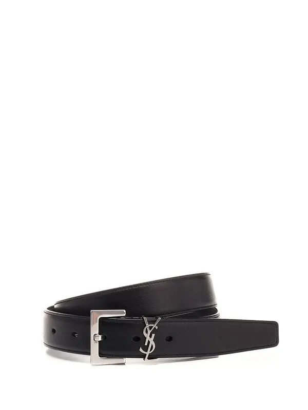 Saint Laurent Monogram Belt - Black