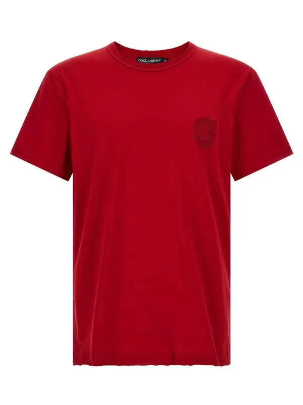 Dolce & Gabbana Tone-on-tone Patch T-shirt - Red