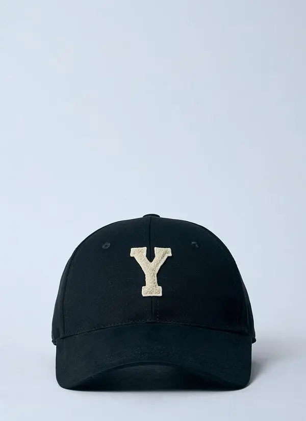 Saint Laurent Baseball Cap With Logo Motif - Black