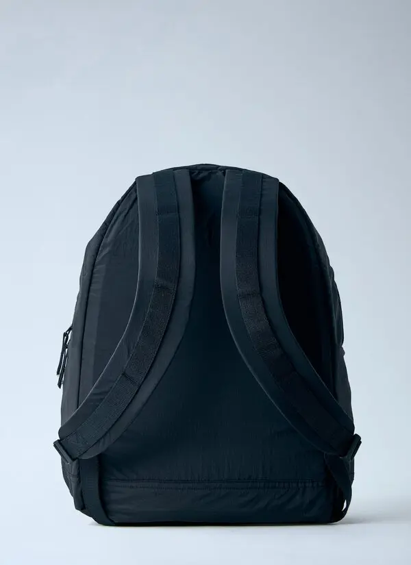 Stone Island Nylon Backpack With Front Zip Pocket - Black