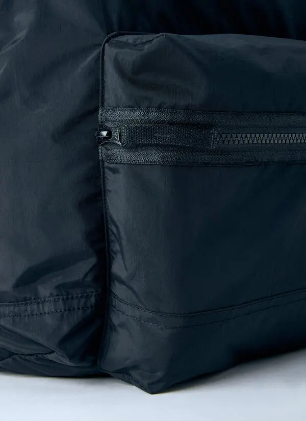 Stone Island Nylon Backpack With Front Zip Pocket - Black