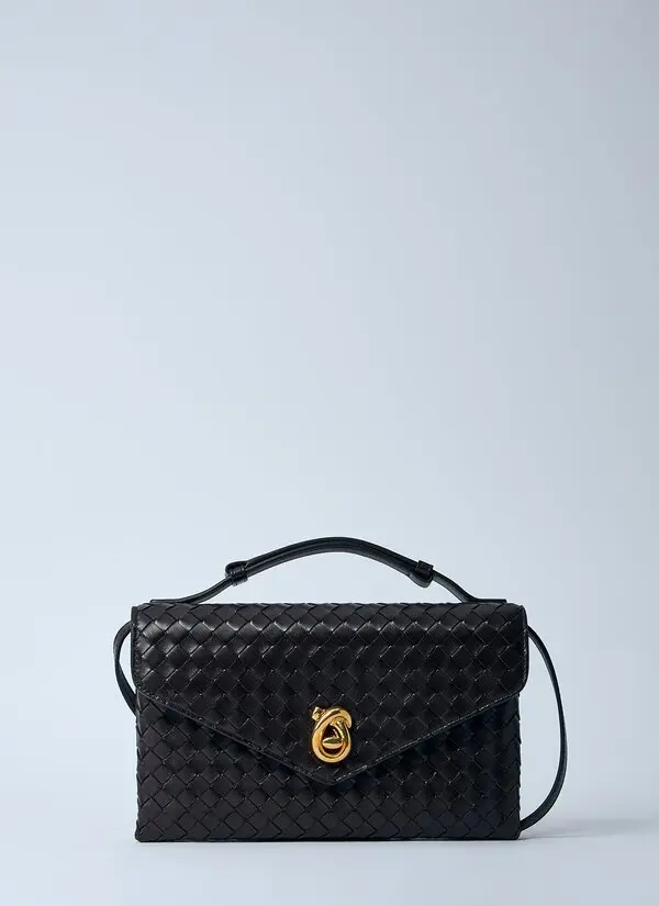 Bottega Veneta Knot Lock Crossbody Bag - Brown