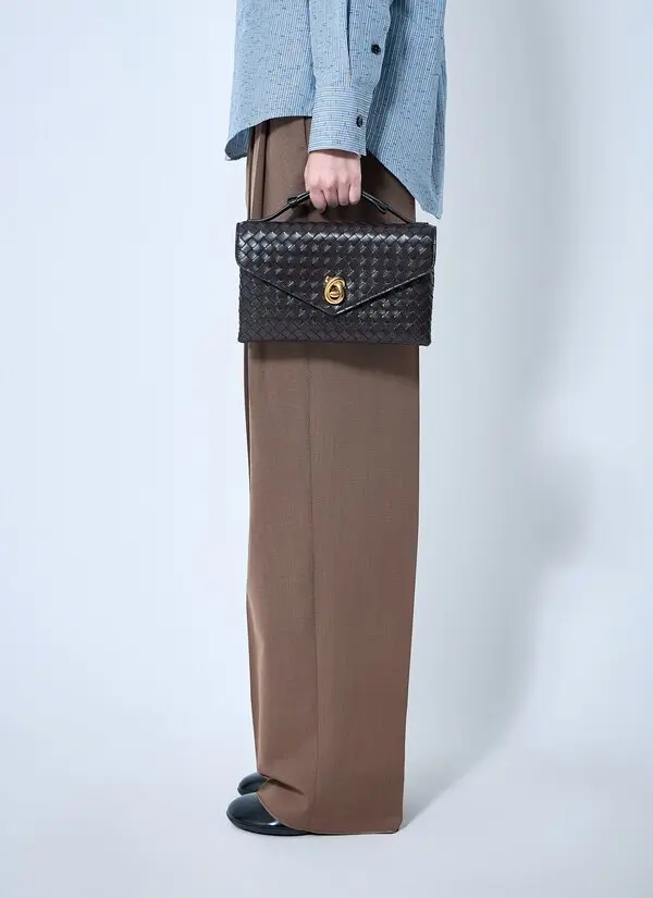 Bottega Veneta Knot Lock Crossbody Bag - Brown