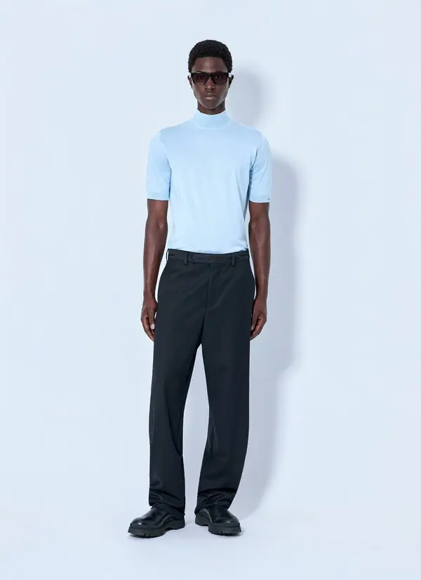 Prada Ribbed Turtleneck T-shirt