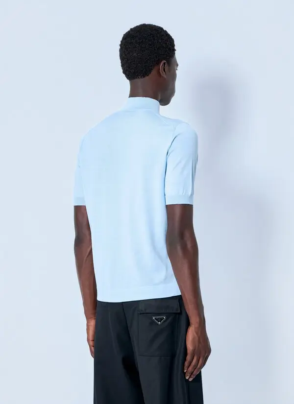 Prada Ribbed Turtleneck T-shirt