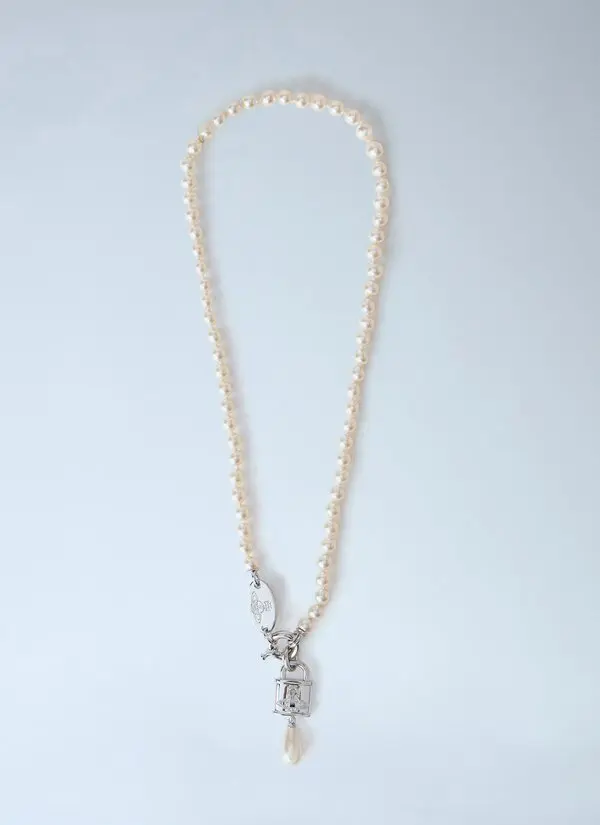 VIVIENNE WESTWOOD Celestia Small Pendant Necklace With Pearls - Silver