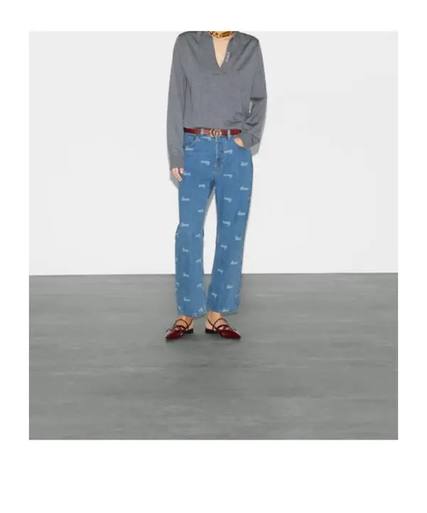 Gucci Logo Intarsia Collared Sweater
