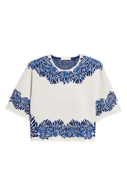 Ulla Johnson Alara Jacquard Knit Top - Lapis