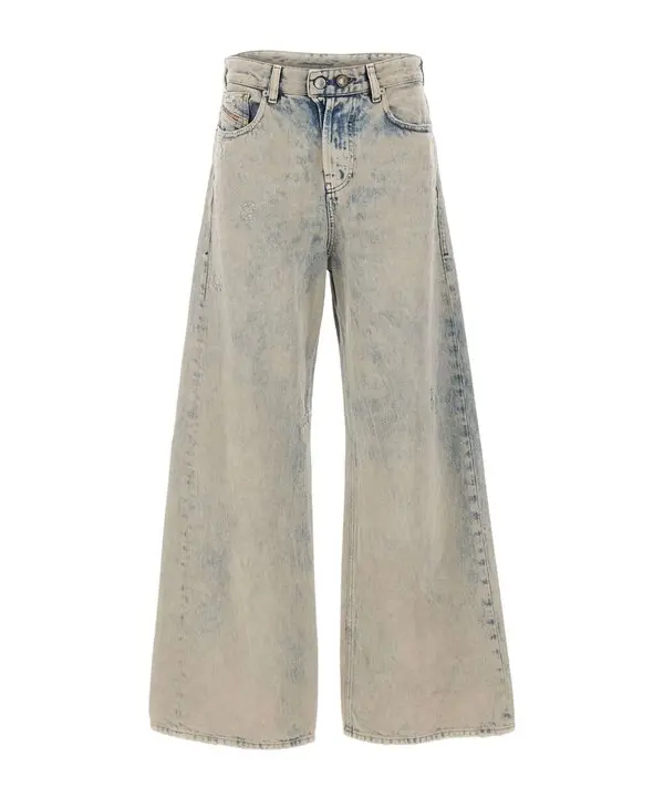 DIESEL® 1996 D-sire-yu Distressed Wide Leg Jeans - Nude