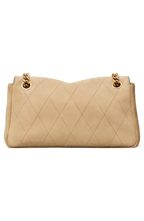 Tory Burch Charlie Quilted Suede Shoulder Bag
