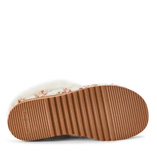 DEARFOAMS Daphne Knit Clogs With Bow Detailing - Muslin